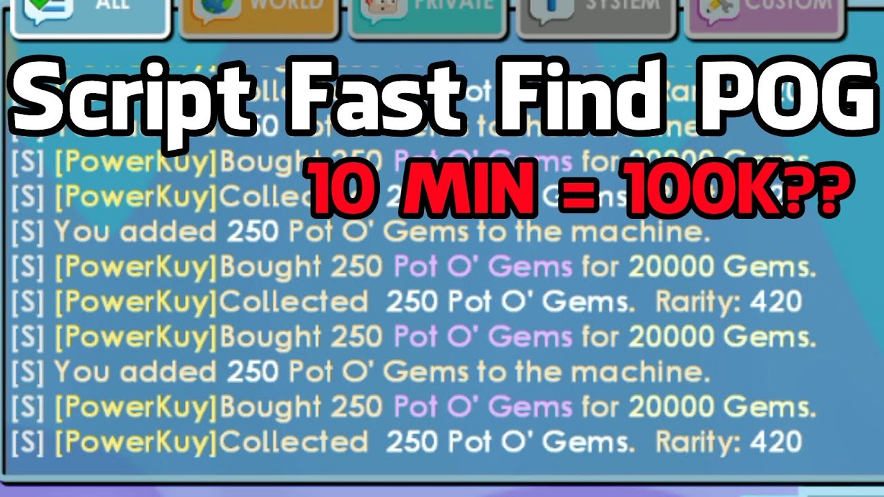 SCRIPT AUTO FIND POG CPS | Growtopia | CreativePS - YouTube