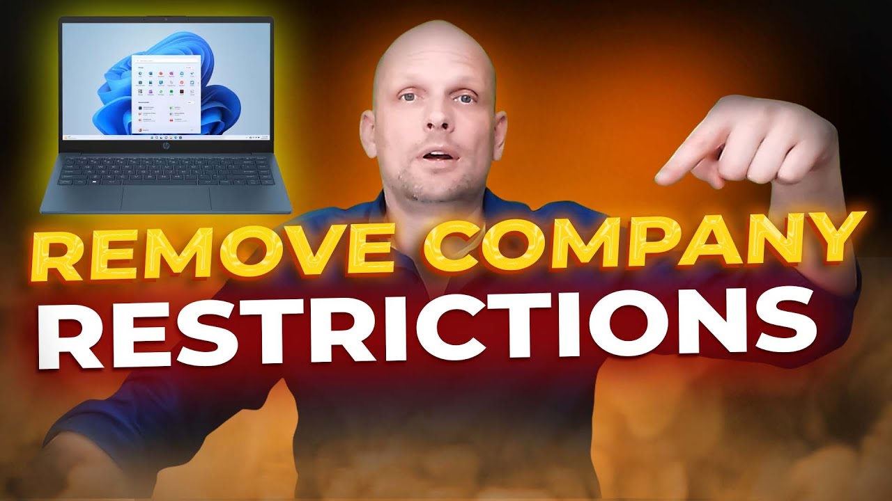 HOW TO REMOVE COMPANY RESTRICTION ON LAPTOP - YouTube