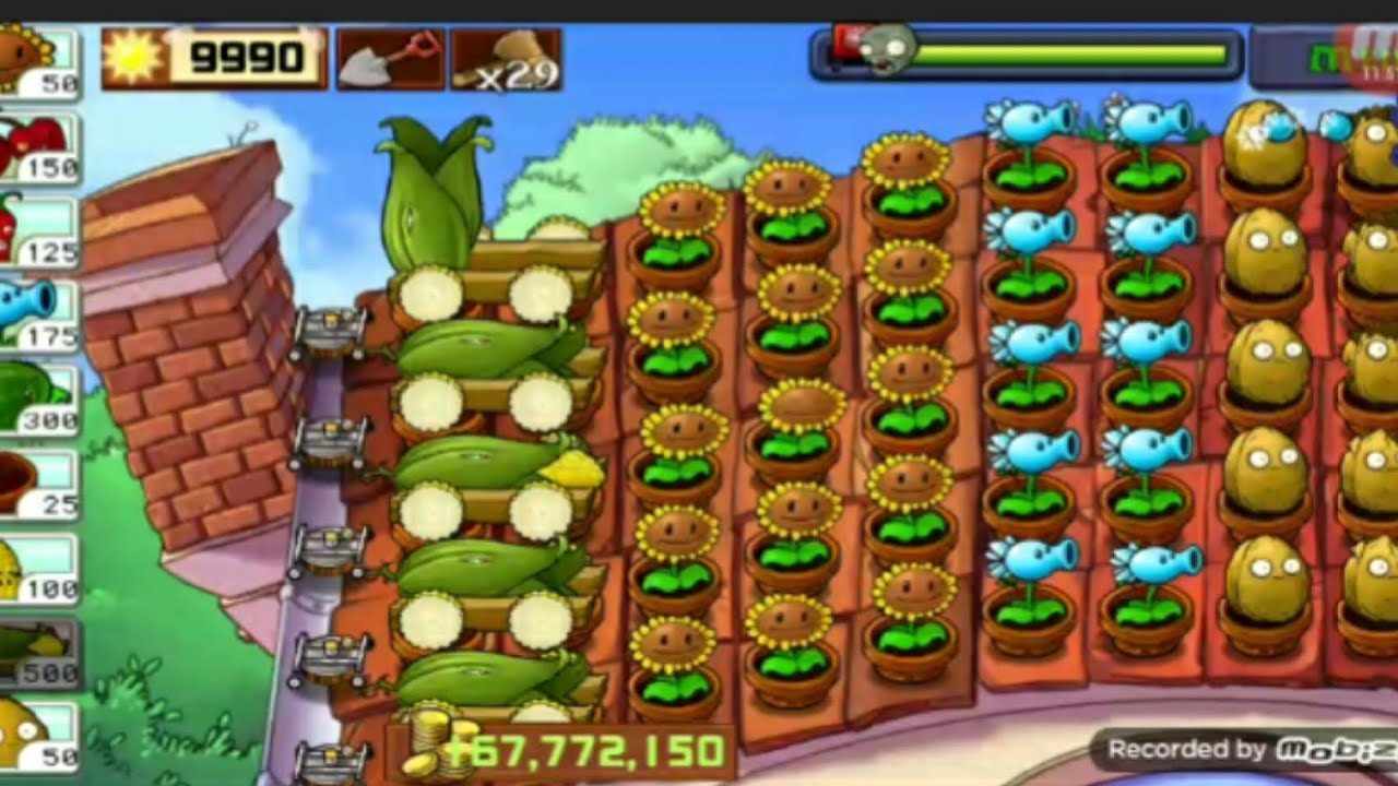 pvz / survival-roof / strategy mode hp 15:36 4flag - YouTube