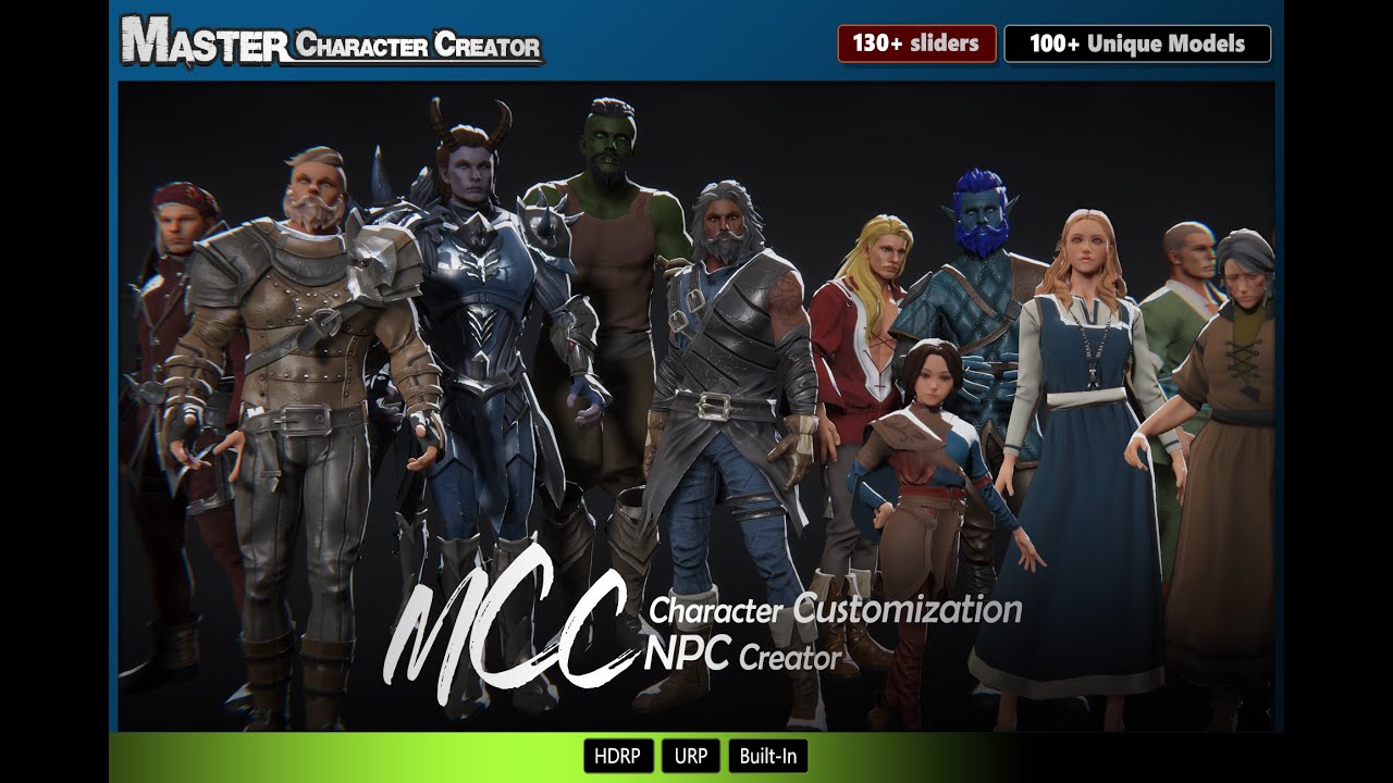 Master Character Creator - Character Customization/NPC Creator - YouTube