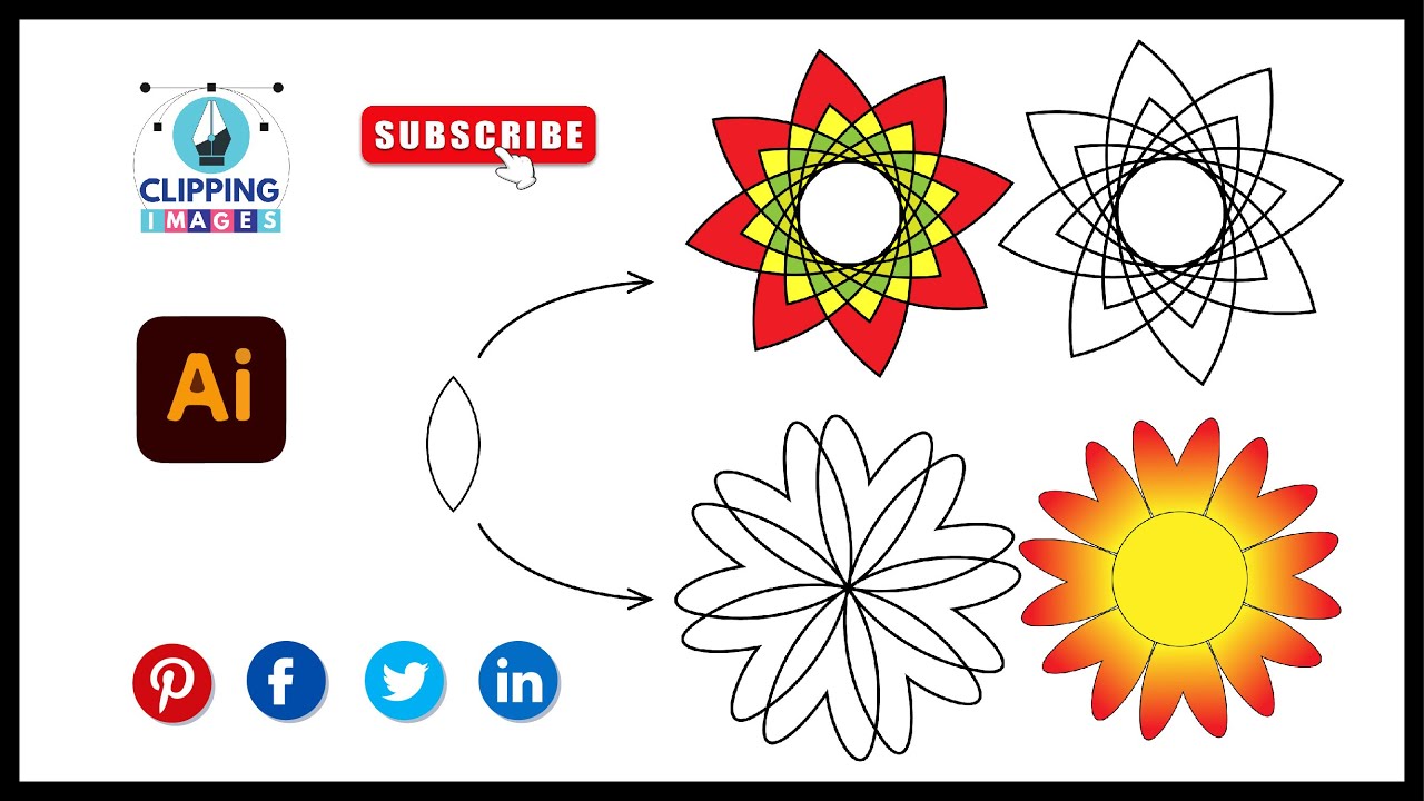 Easy Flowers Design in Adobe Illustration Tutorial Step-by-Step Guide ...
