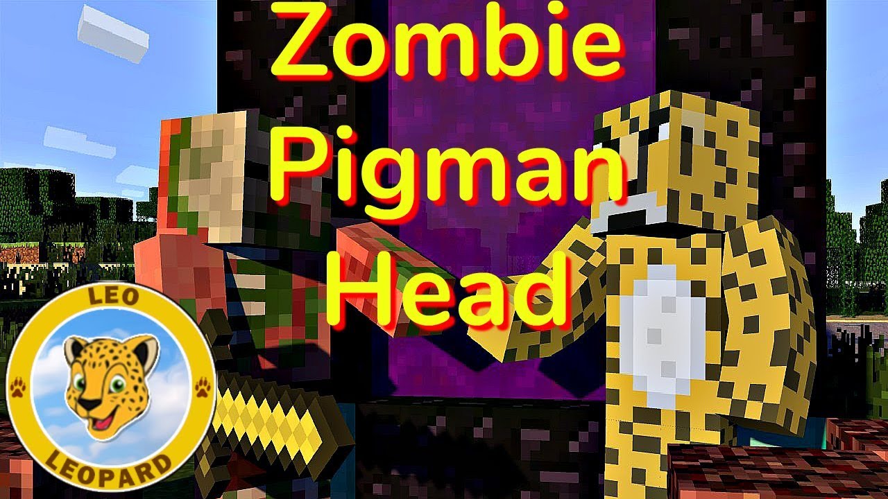 Minecraft Zombie Pigman Head [E247] - YouTube