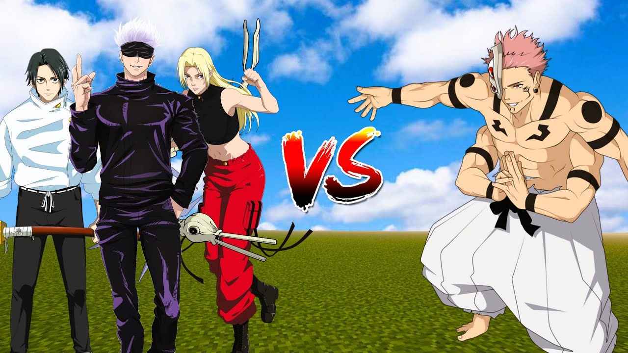 Satoru,Yuta and Yuki Vs Sukuna True Form - YouTube
