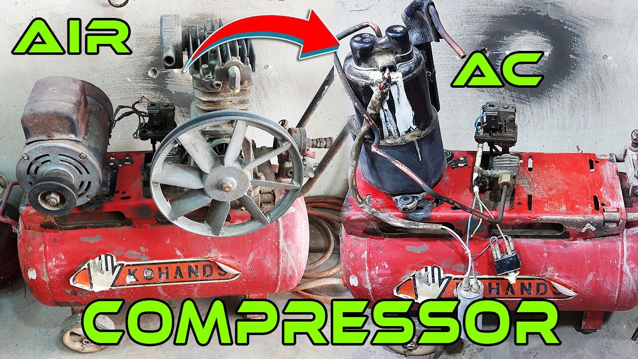 Super Diy Air Compressor from Refrigerator Compressor - YouTube
