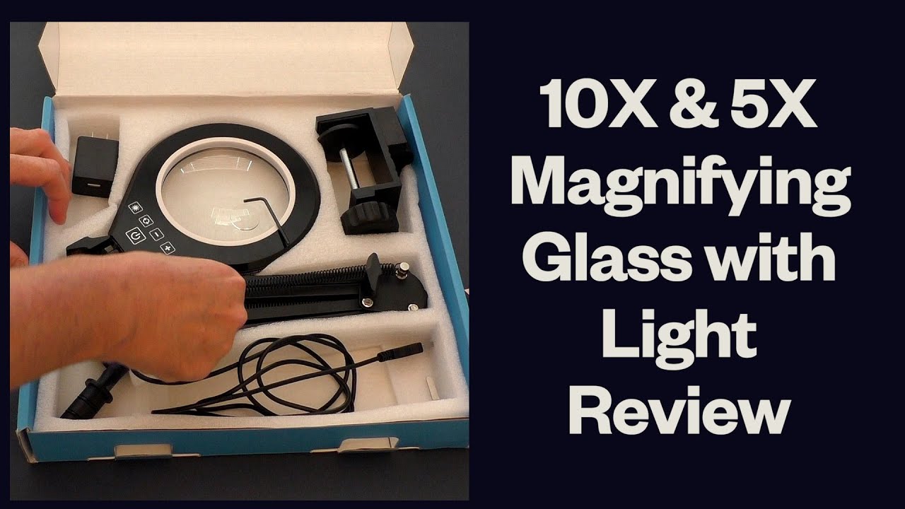 Magnifying Glass with Light, 10X & 5X by NAKOOS - YouTube