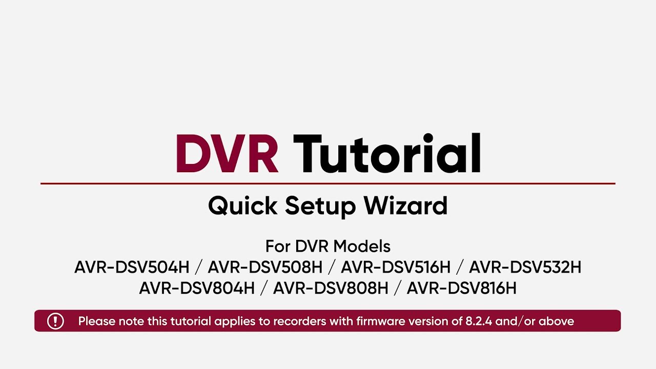 Diversity DVR Models Quick Setup Wizard - YouTube