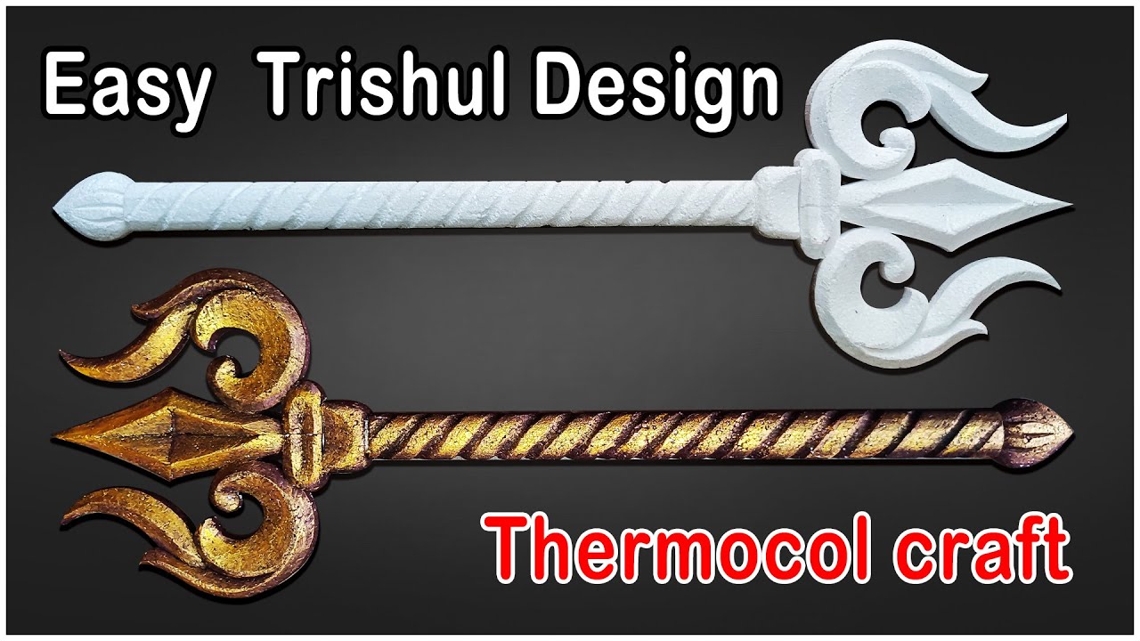 #Trishul / trishul making with thermocol/ Maha Shivratri craft idea / # ...
