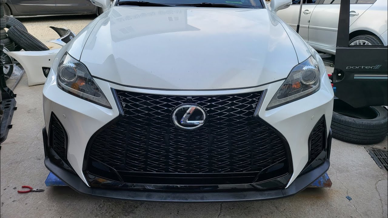 렉서스 IS250 05년~13년용 4세대 ISF 범퍼와 ISF 범퍼 전용 프런트립 - YouTube
