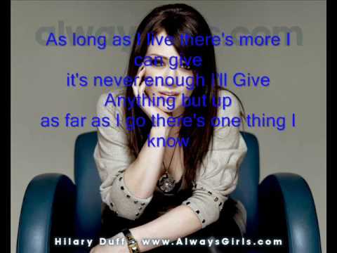 (I`ll Give)Anything but Up - Hilary Duff - YouTube