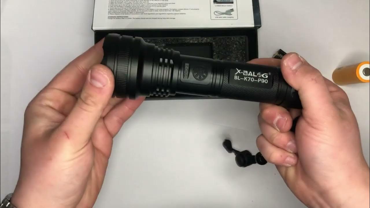 Видео обзор: Фонарик ручной тактический Bailong BL-K70-P90 - YouTube