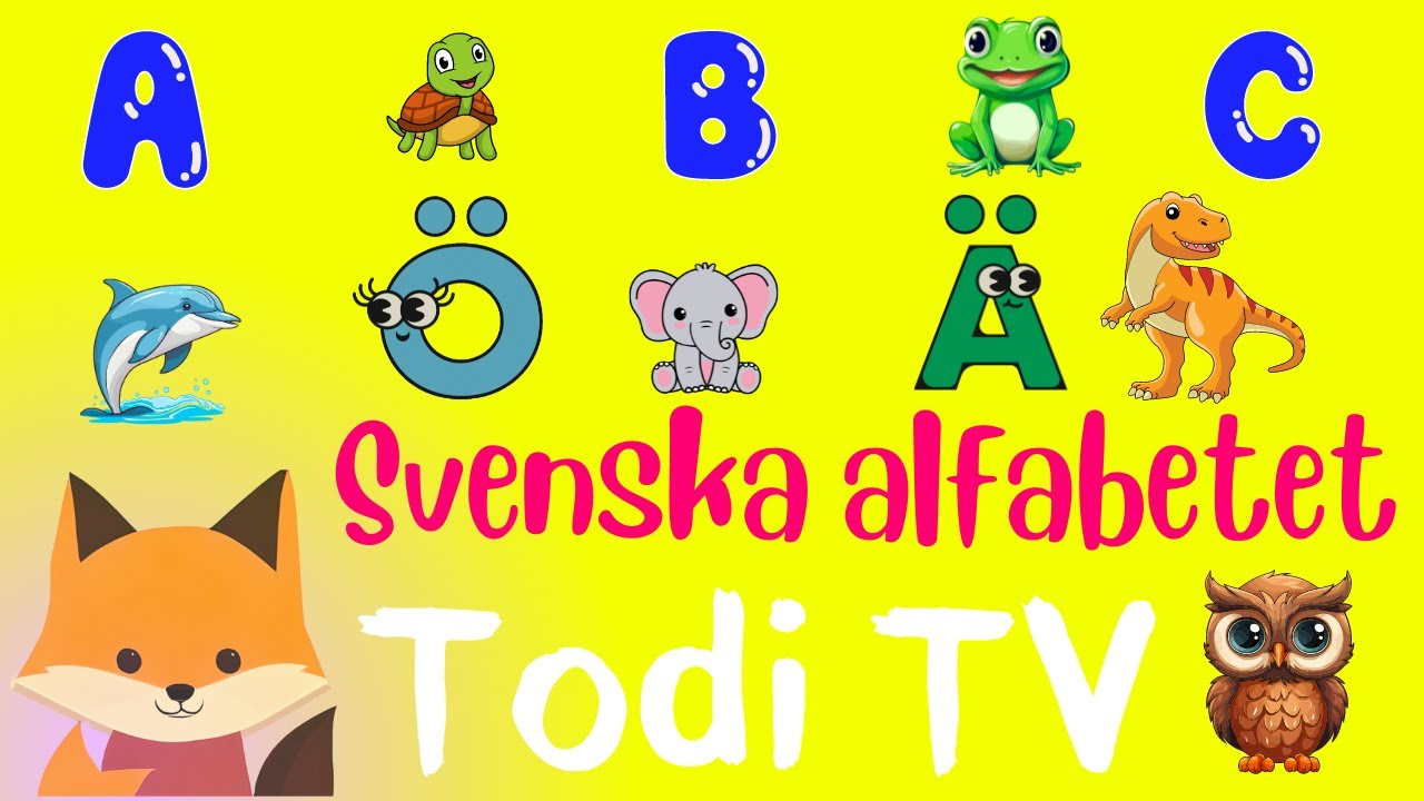 Svenska alfabetet | Svenska alfabetet för barn | Swedish Alphabet | ABC | Utbildning för barn ...