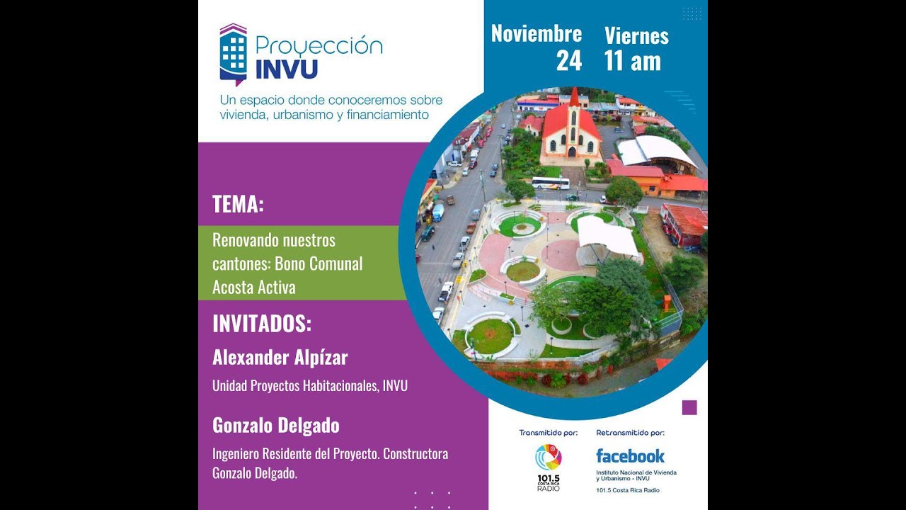 Proyección INVU: Bono comunal Acosta Activa - YouTube