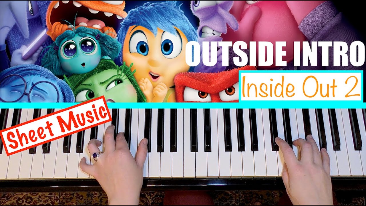 OUTSIDE INTRO - Inside Out 2 - Andrea Datzman Piano Tutorial [sheet ...