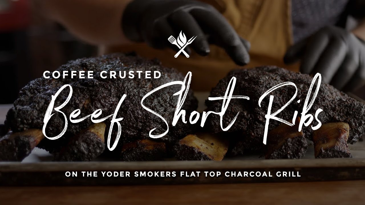 Coffee Crusted Beef Short Ribs | Charcoal Snake Method - YouTube