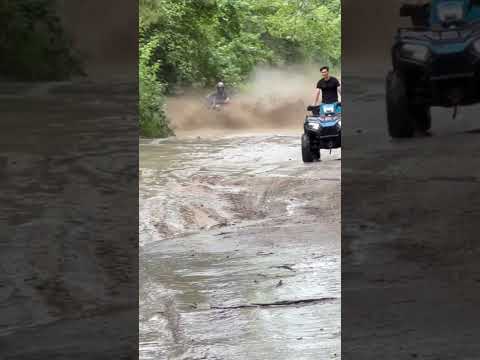 He flipped it on the first hole!! #canam #mud #offroad #mudding #sendit