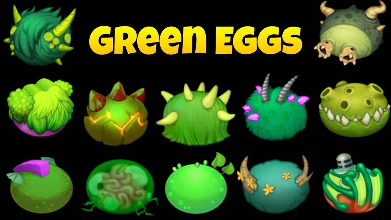 All Green Eggs - Common - Rare - Epic - Celestials ~ My Singing Monster ...