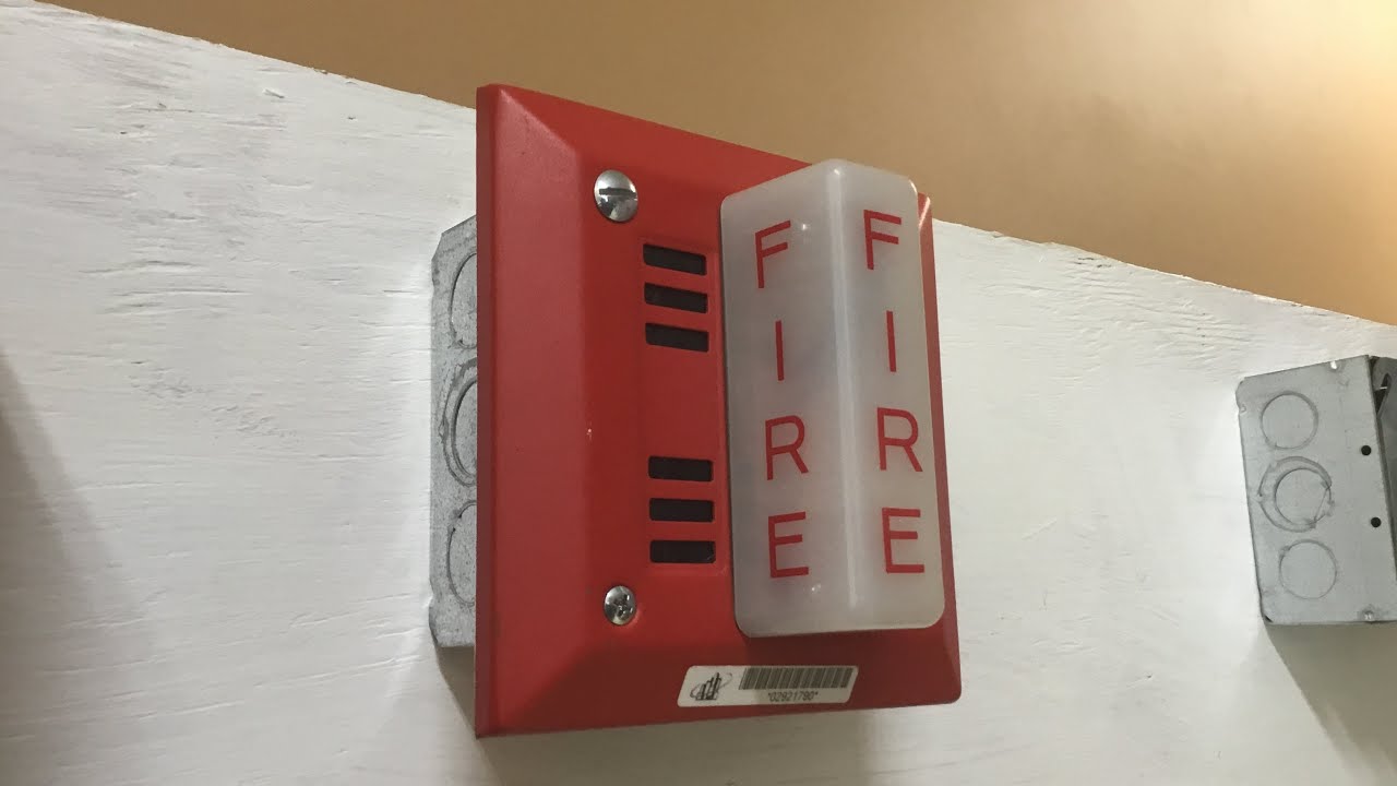 Fire Alarm System Test 34 | FOS 6120 Mechanical Horn Strobe - YouTube