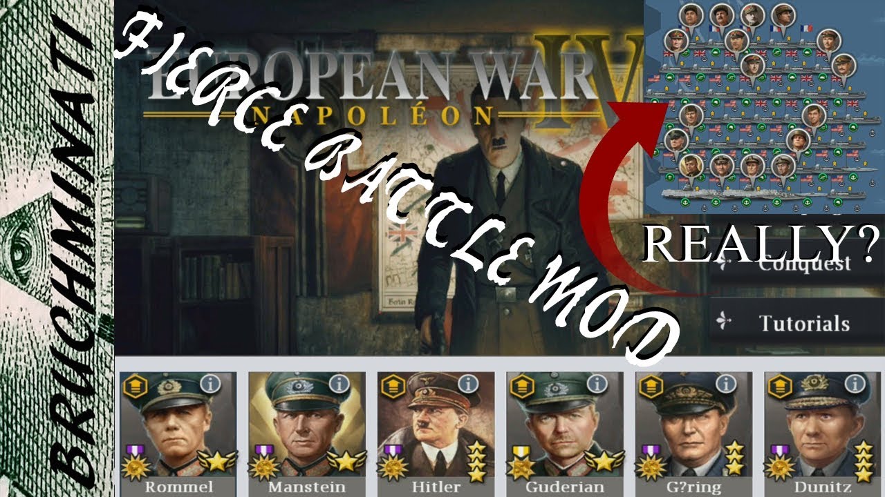 Fierce Battle WW2 Mod Review - European War IV - YouTube