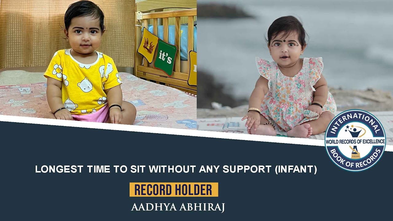 LONGEST TIME TO SIT WITHOUT ANY SUPPORT (INFANT) - YouTube