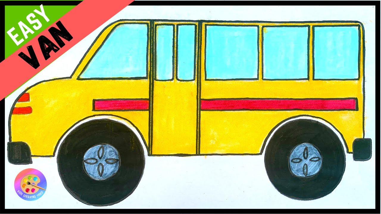 How to Draw Van || V for Van Drawing || Step by Step Tutorial - YouTube