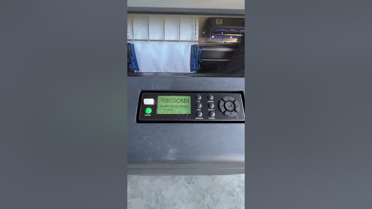 Printronix P8220 2000LPM Line Matrix Quiet Cabinet Printer - YouTube