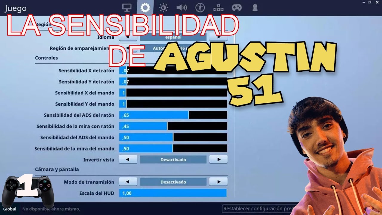 🔥 La SENSIBILIDAD de AGUSTÍN 51 en FORTNITE 🔥 | Configuración De ...