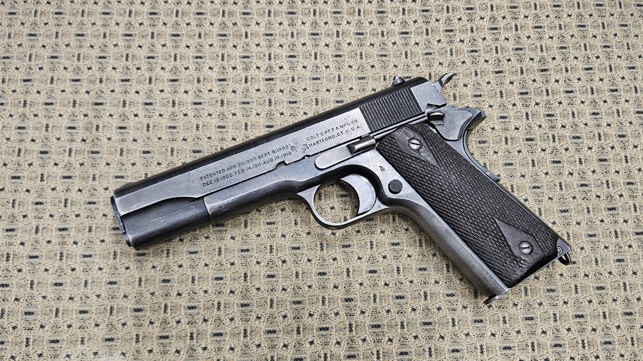 Colt 1911 Black Army from 1918 at the range!!!!!! - YouTube