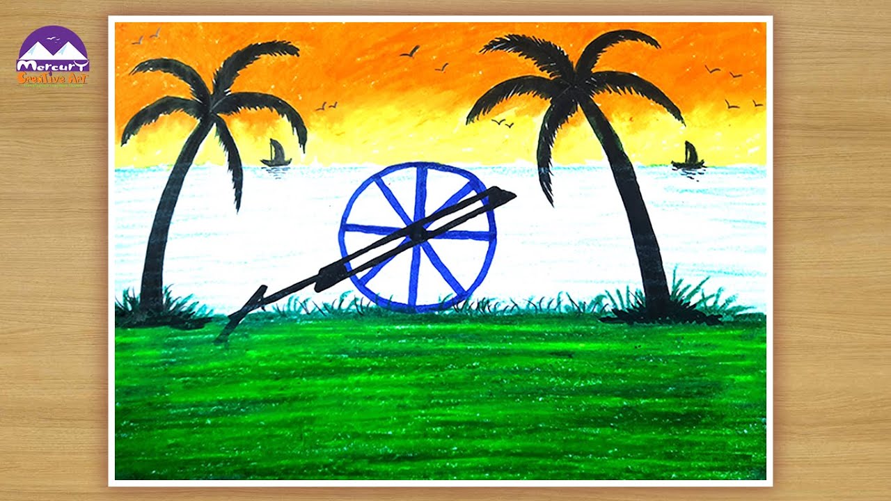 How to draw Republic day easy drawing / Independence day painting - YouTube