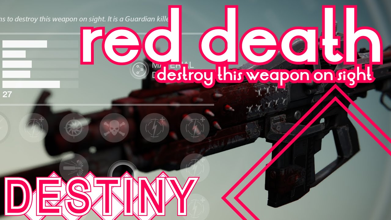 Destiny Red Death Exotic Pulse Rifle - YouTube