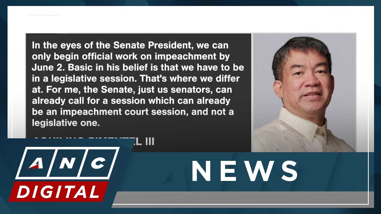 Minority leader Pimentel: Senate can already convene as impeachment ...