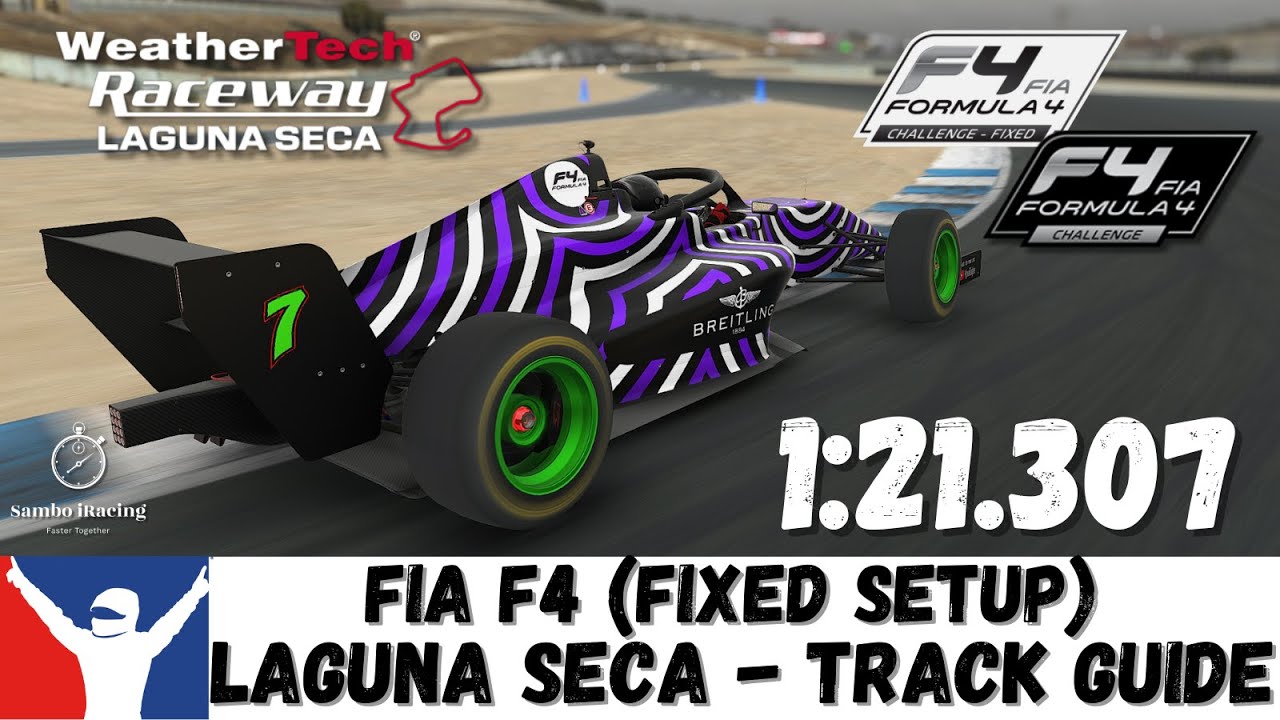 iRacing FIA IR04 F4 Laguna Seca - 1:21.307 (Using Fixed Setup) - Track ...
