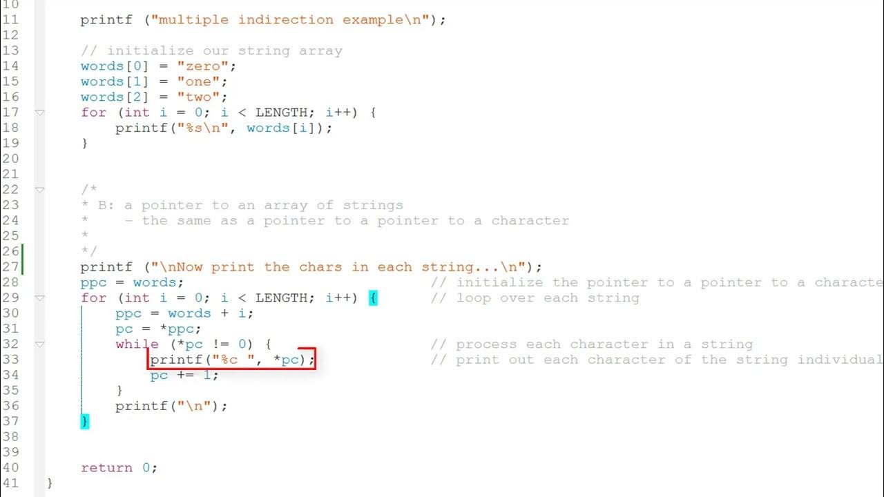 Multiple indirection with strings | C and C++ Pointer - YouTube