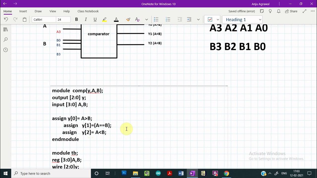 Verilog HDL: Comparator - YouTube