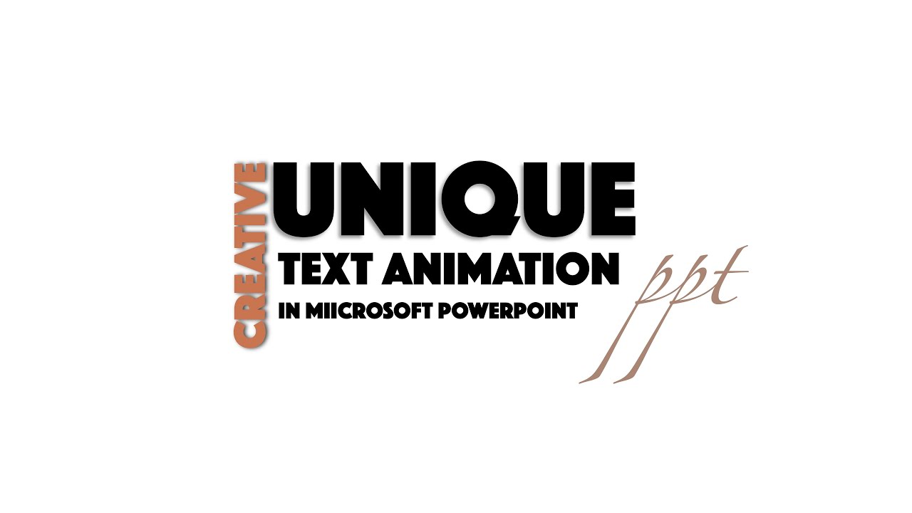 Title text animation tutorial in PowerPoint | YouTube channel intro ...