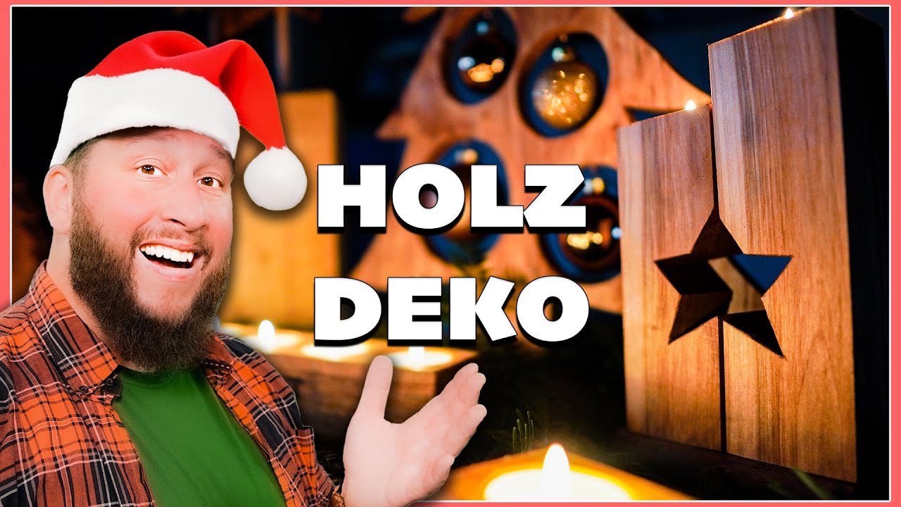 WEIHNACHTSDEKO einfach selber machen aus HOLZ - 14 Ideen - YouTube