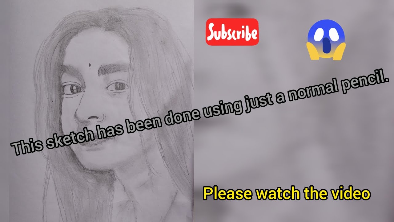 This sketch has been done using just a normal pencil, please watch the ...