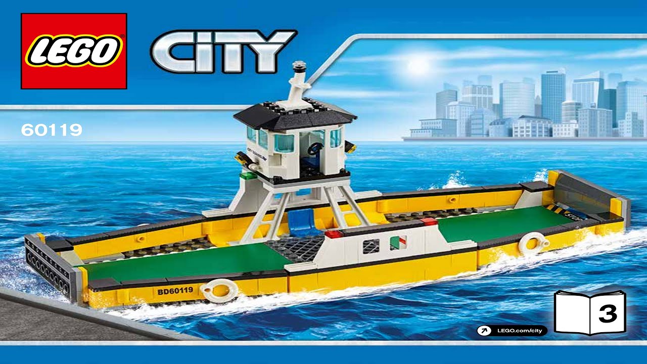 LEGO instructions - City - Harbour - 60119 - Ferry (Book 3) - YouTube