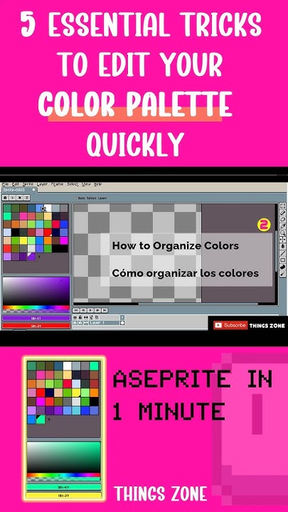 ASEPRITE Tutorial: 5 Essential TRICKS to edit your COLOR PALETTE QUICKLY | Pixel Art - YouTube