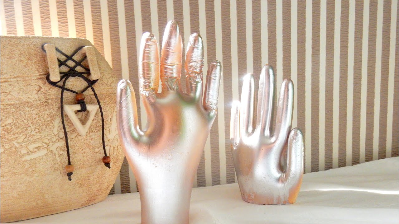 how to make a stand for jewelry made from gypsum HAND How To Make A ...