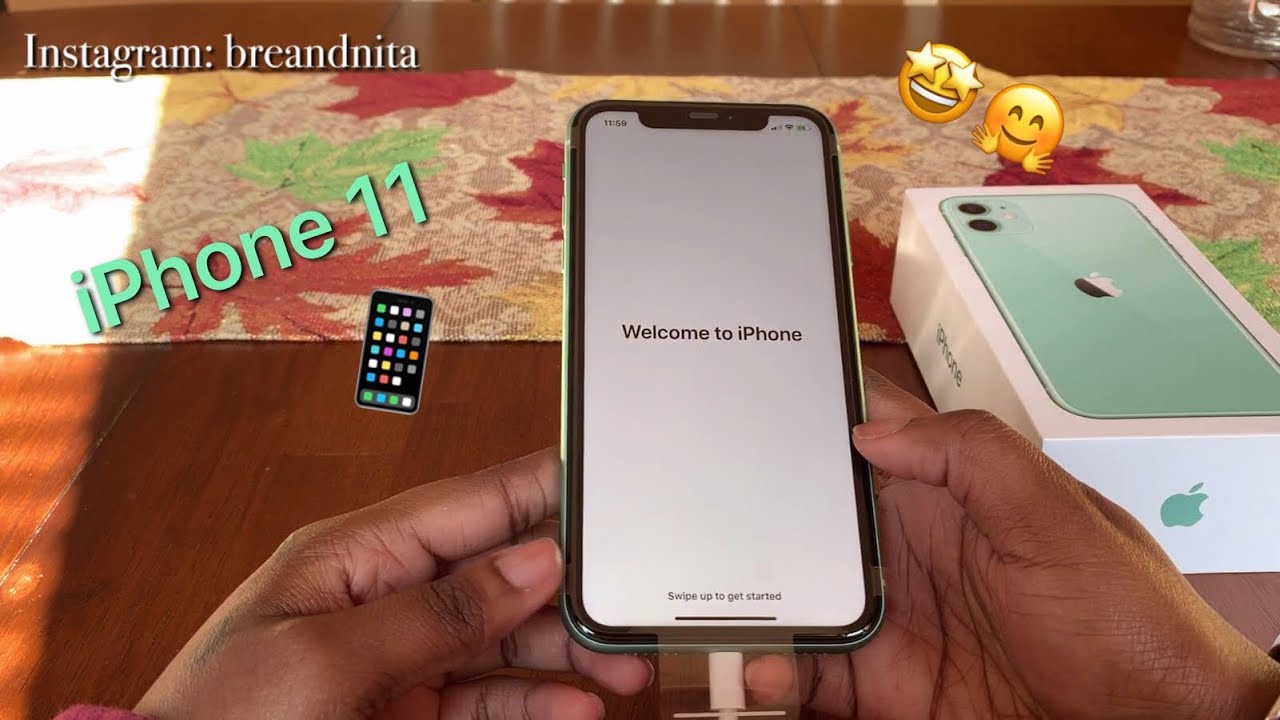 NEW IPhone 11 Green Unboxing + SetUp 🤑🤩 - YouTube