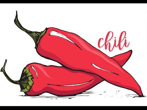 How to draw a chili pepper / red chili / #youtube #drawing #art #chili ...