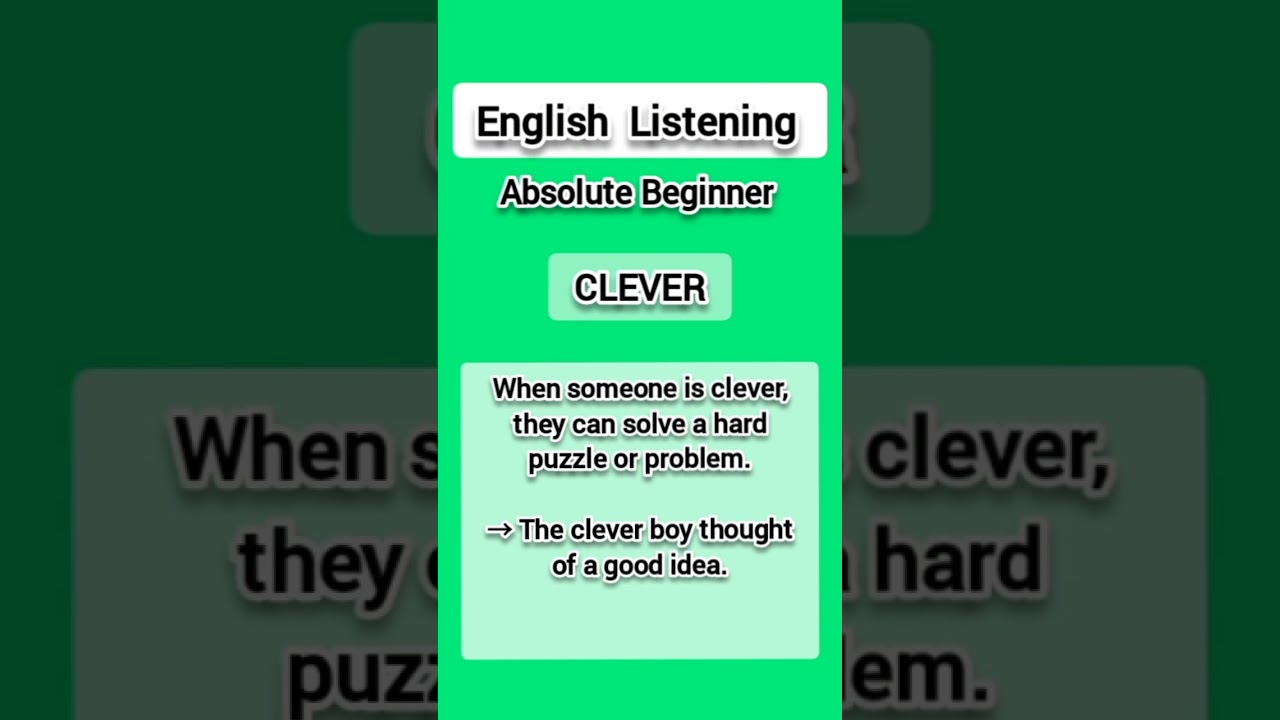 English Vocabulary Practice - Clever #shorts - YouTube