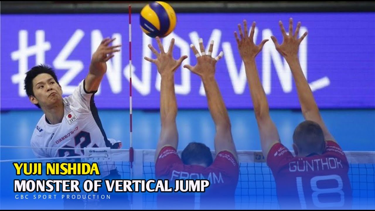 KOMPILASI AKSI SPIKE TERBAIK YUJI NISHIDA || Monster of vertical jump ...