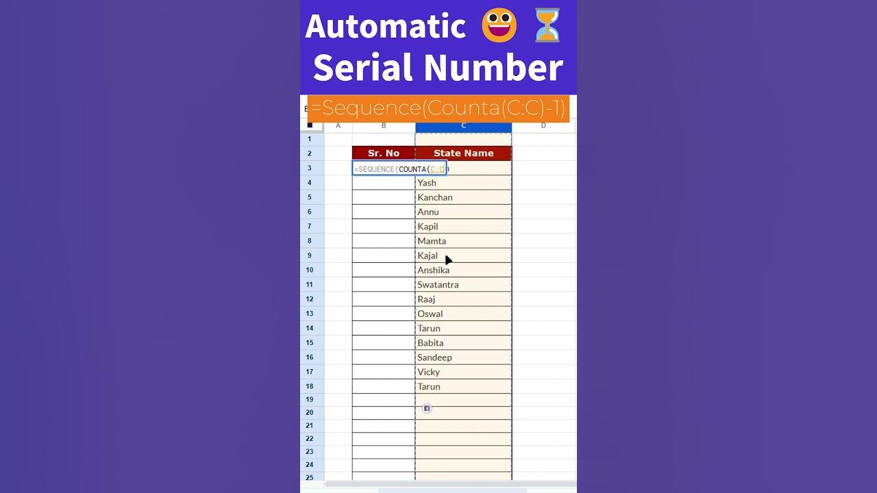 Automatic Serial Number || How to Update Serial Number😎@TechFolkBuzz #serial #serialnumber # ...