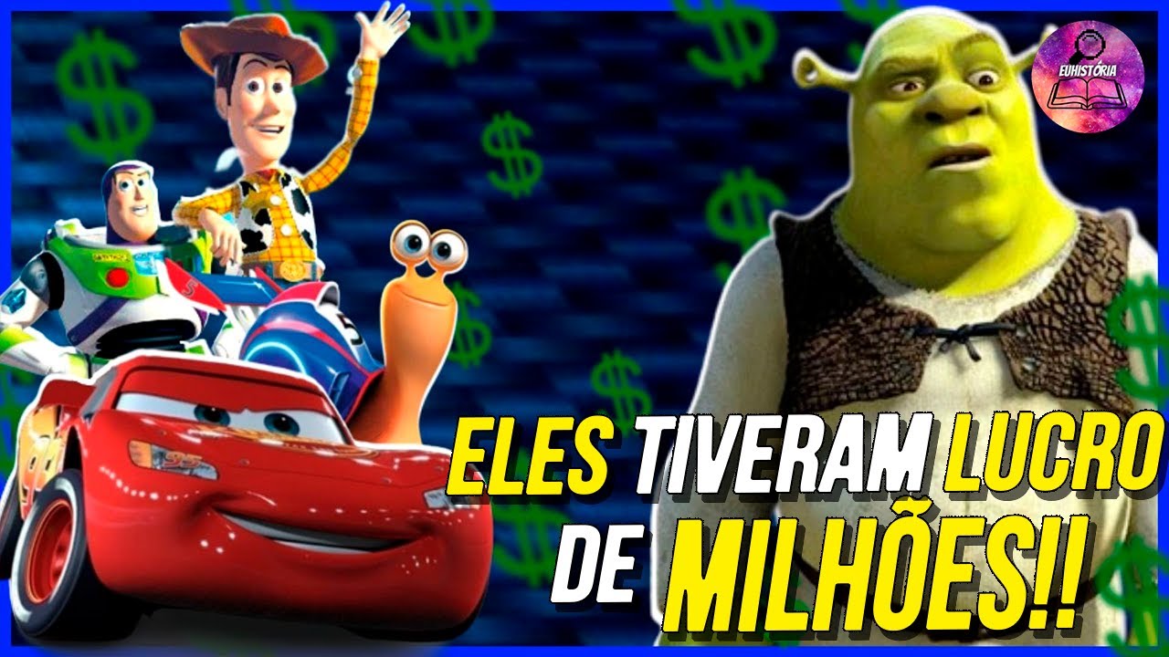 GRANDES BILHETERIAS DAS ANIMAÇÕES | carros, toy story, shrek, turbo ...