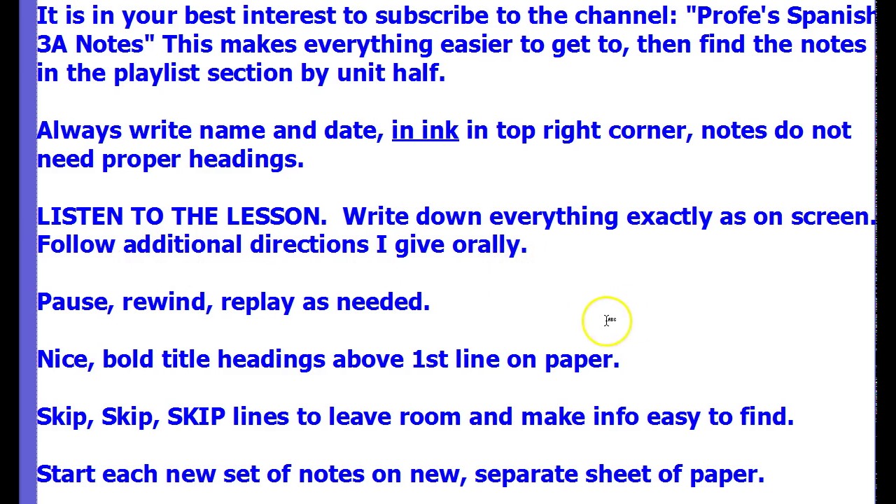3A Unit 1 All Topics Notes - YouTube