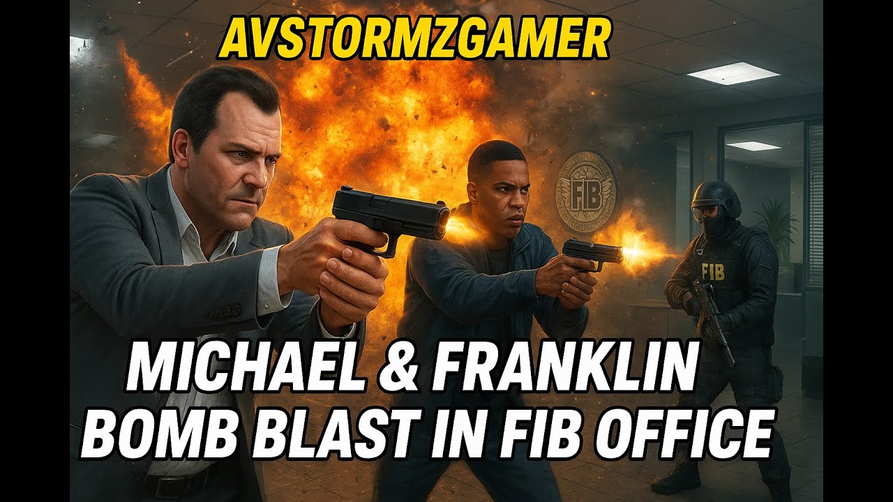 💥 MICHAEL & FRANKLIN EXPLODE FIB OFFICE | Epic GTA 5 Action Scene ...