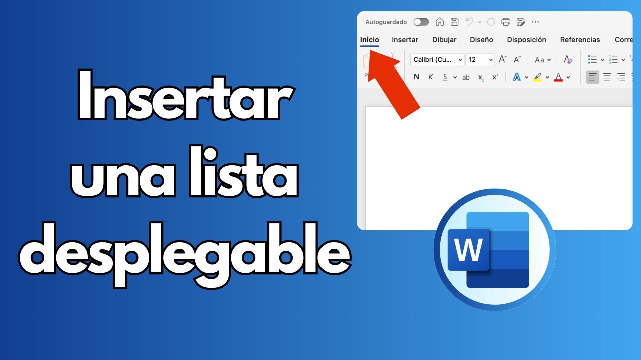 Cómo insertar una lista desplegable en Word (tutorial Office) - YouTube