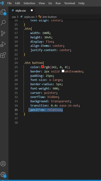 INTRO | HOW TO MAKE A BUTTON WITH HOVER EFFECT | #code #css #html #vscode - YouTube