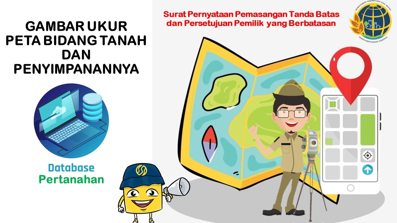 Gambar Ukur dan Pernyataan pemasangan Tanda Batas Bidang Tanah - YouTube